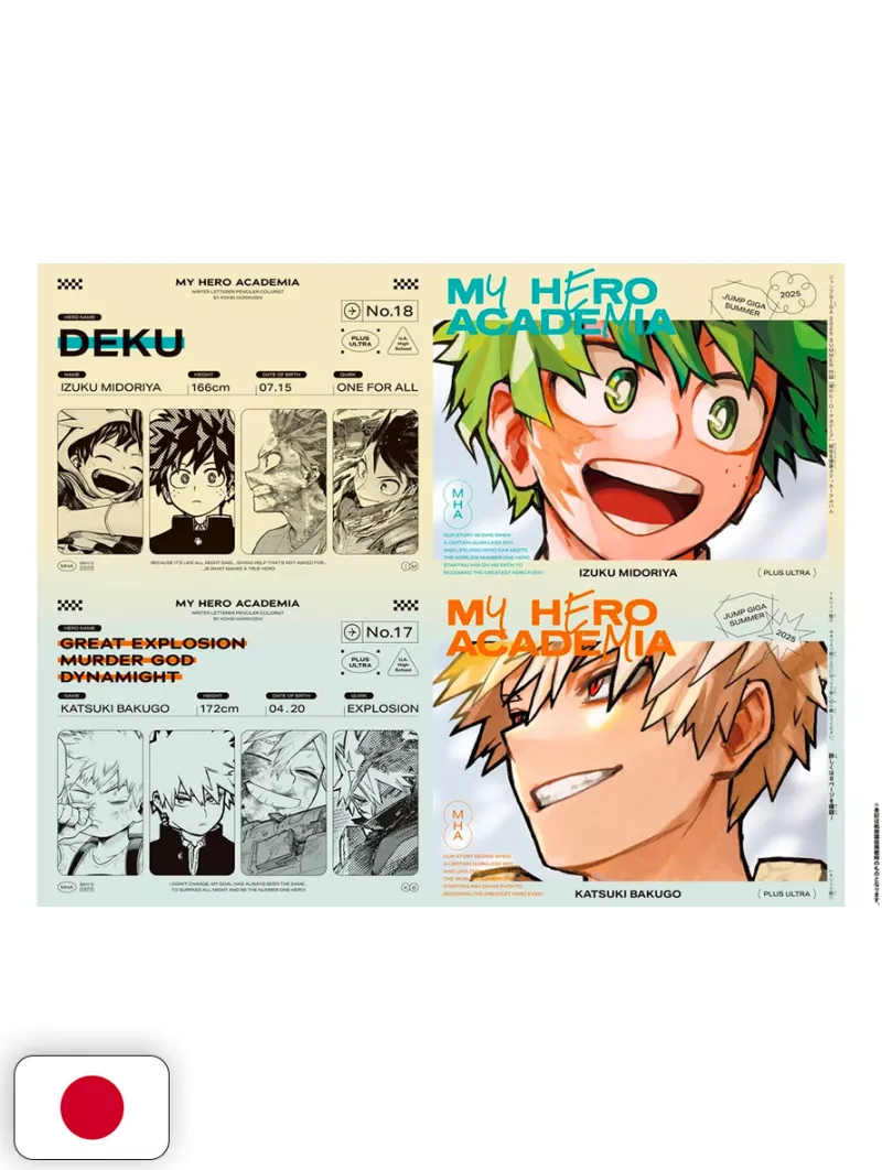 Jump Giga Summer 2025 + Sticker Album My Hero Academia + Clear Stand ...